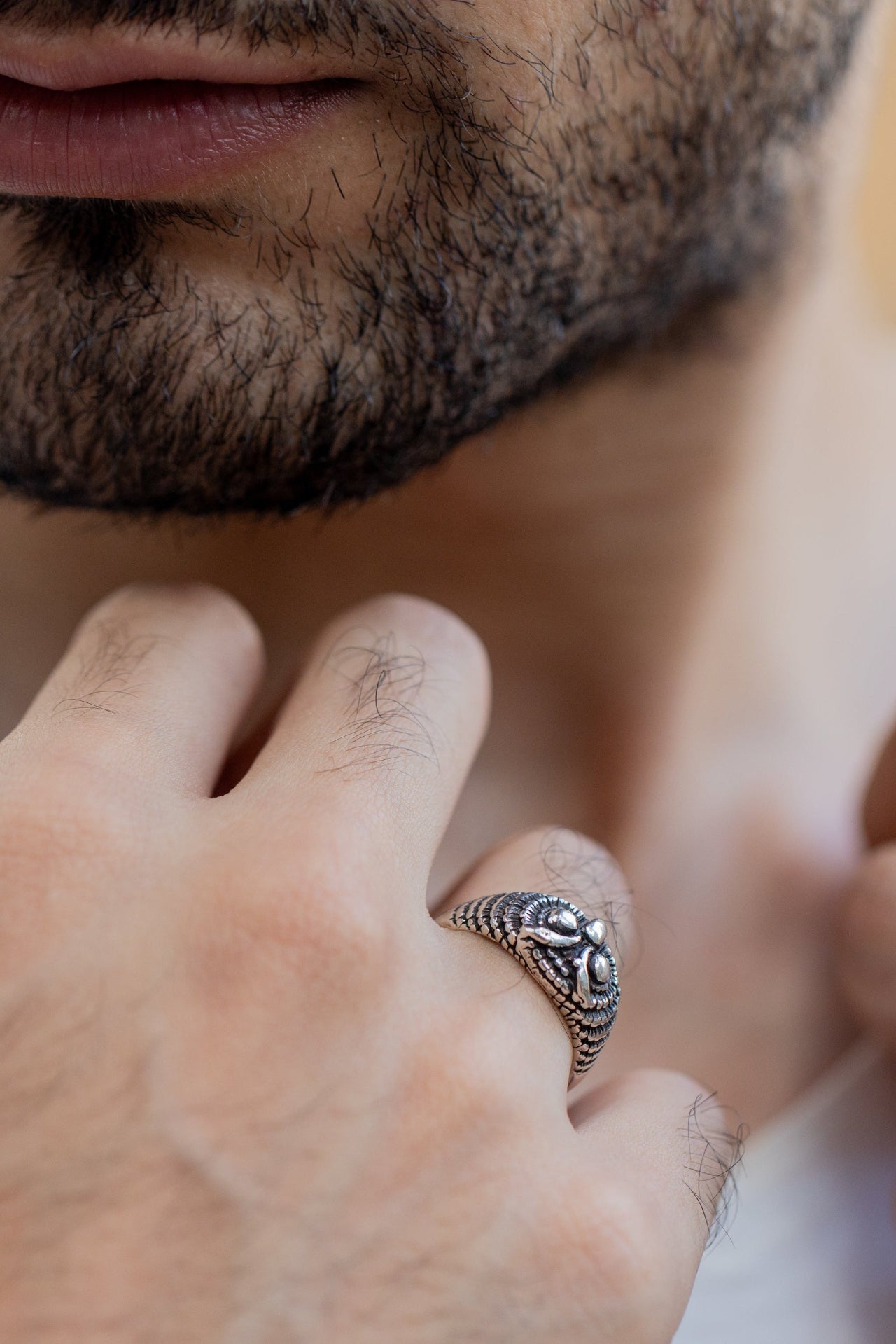 Nocturne Men’s Silver Ring – Parman