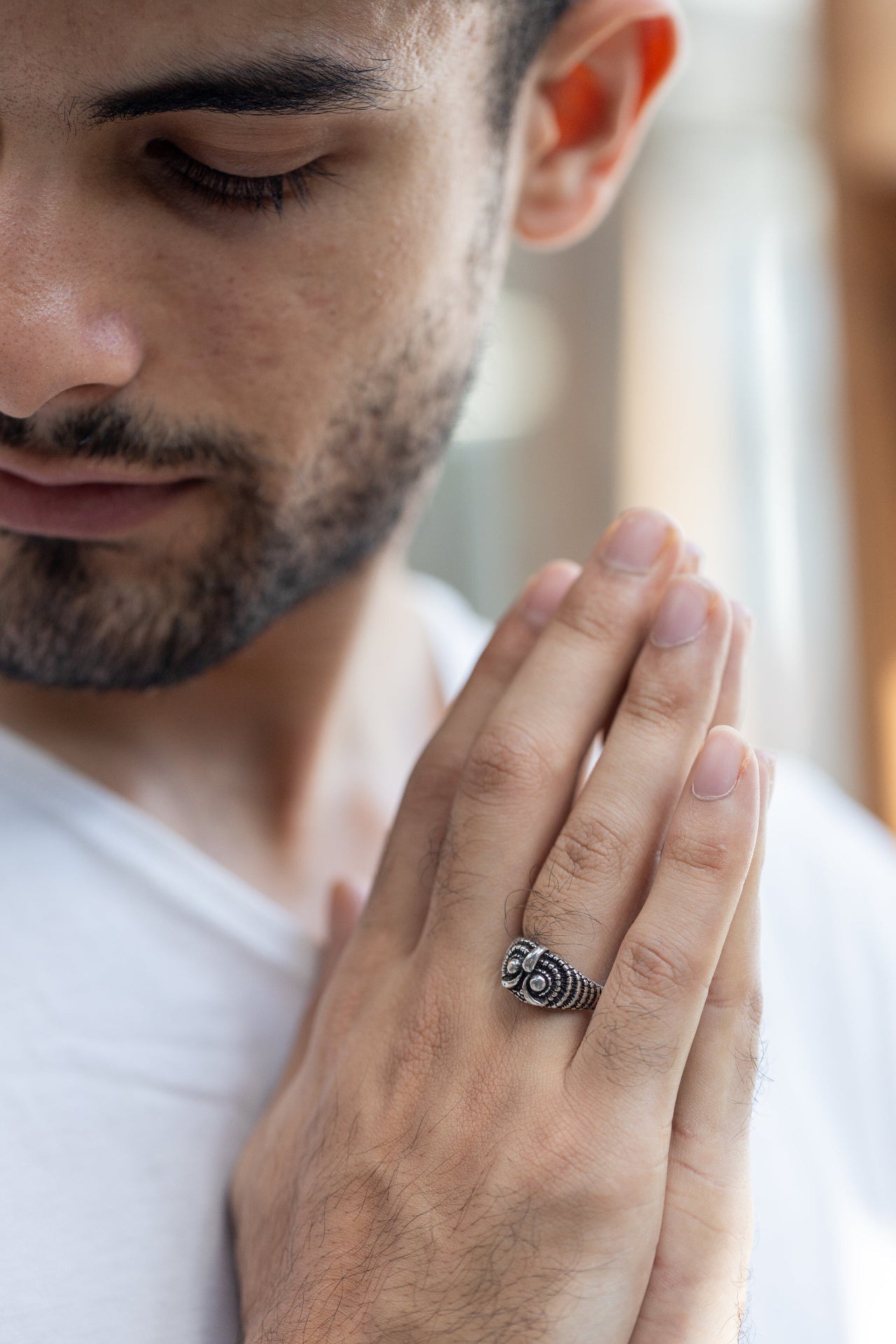 Nocturne Men’s Silver Ring – Parman