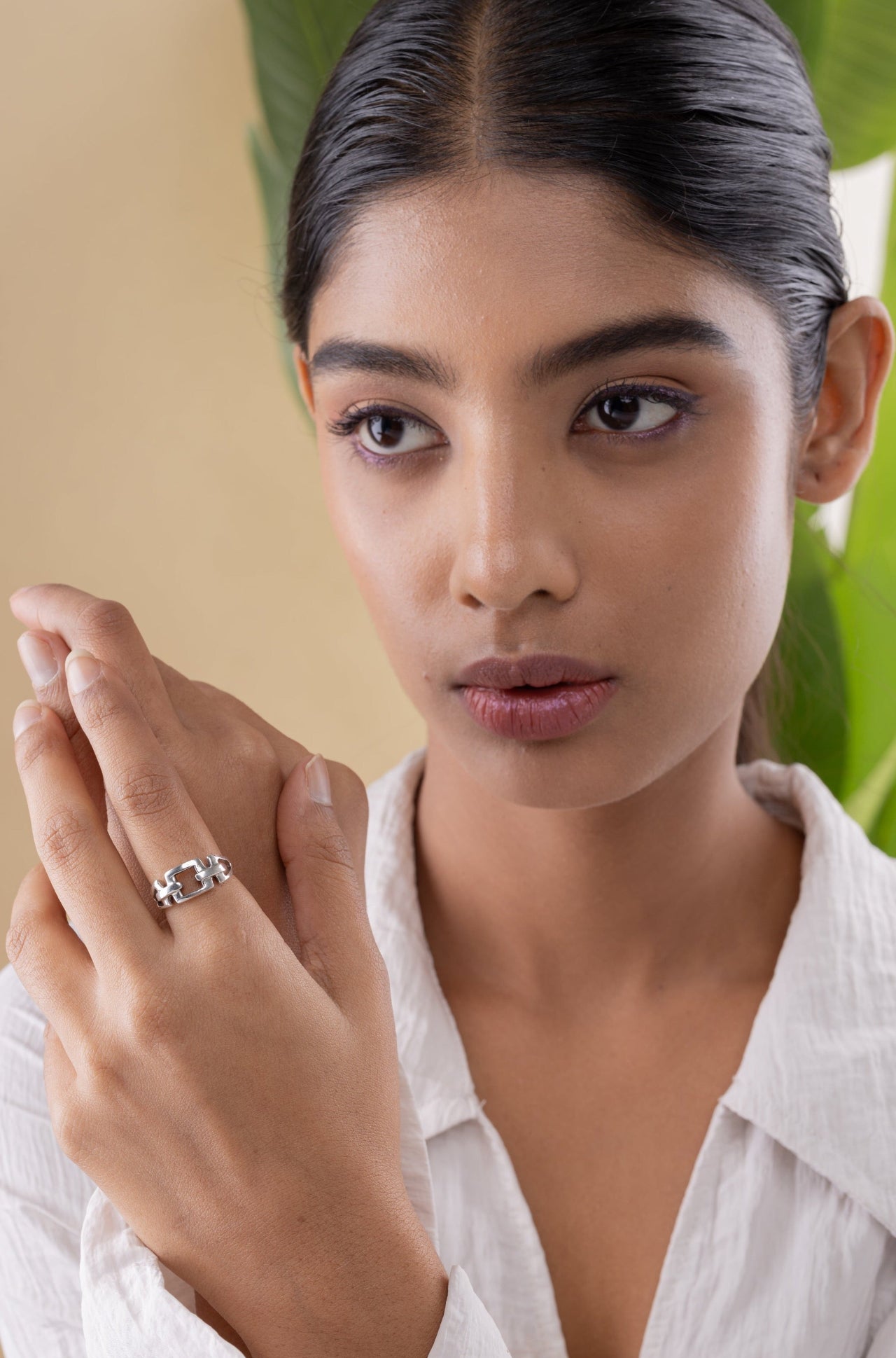 Olga Buckle Silver Ring – Parman