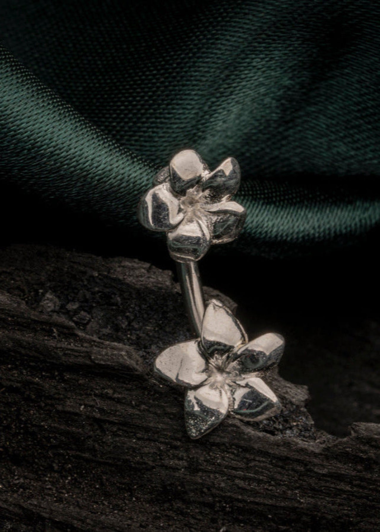 Silver Blossom Belly Button Ring – Parman