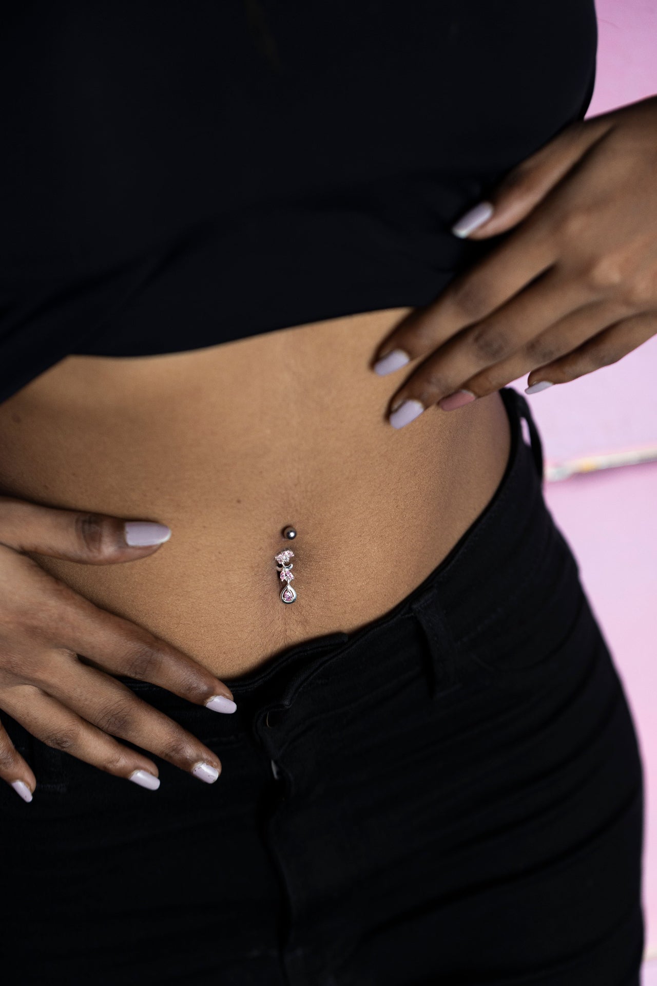 Athena Floral Silver Belly Button Ring – Parman