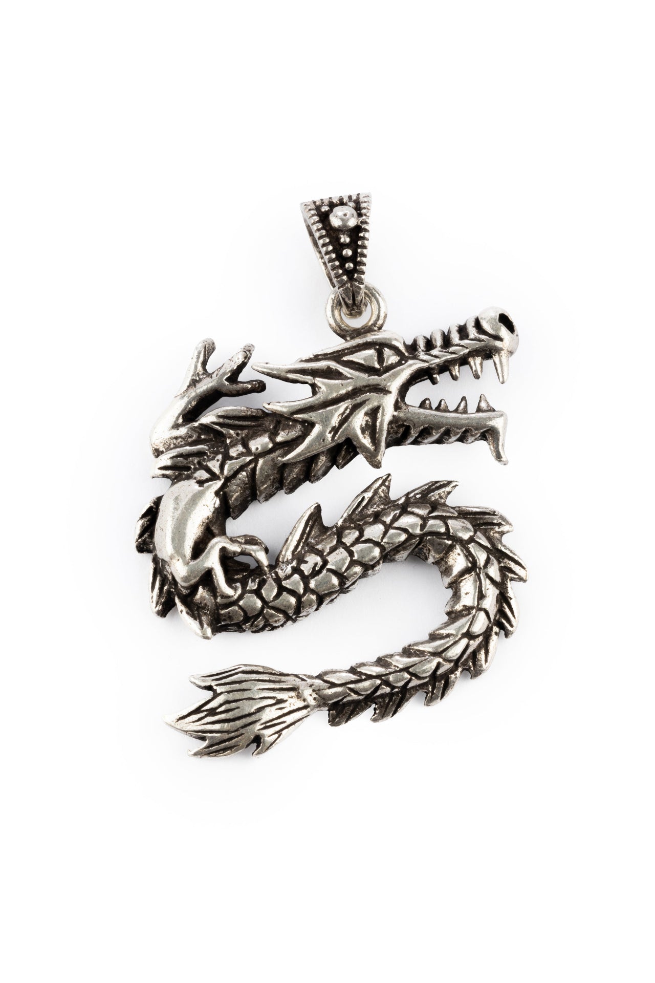 Azazel Dragon Silver Pendant – Parman