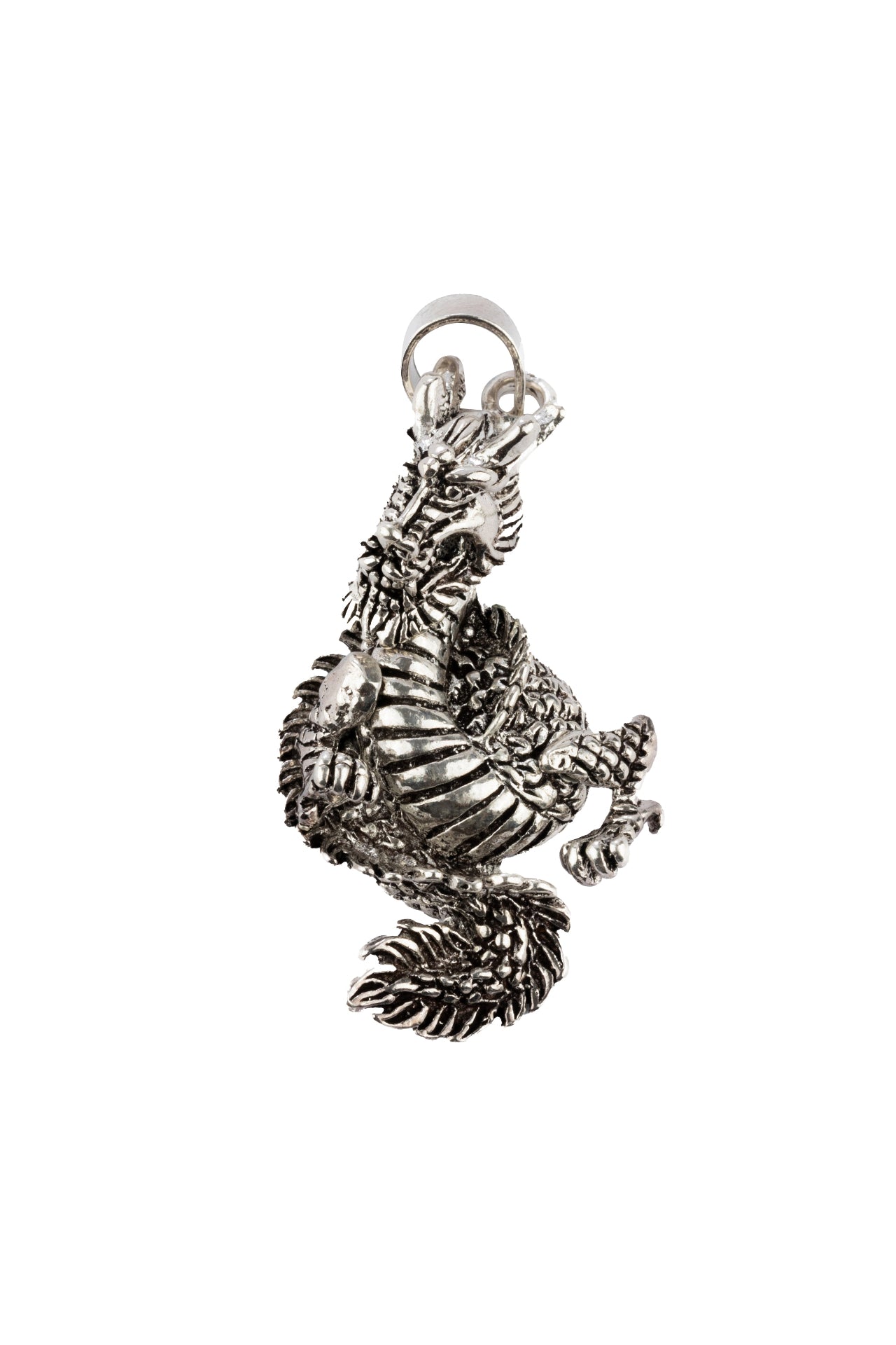 Chinese Dragon Silver Pendant – Parman