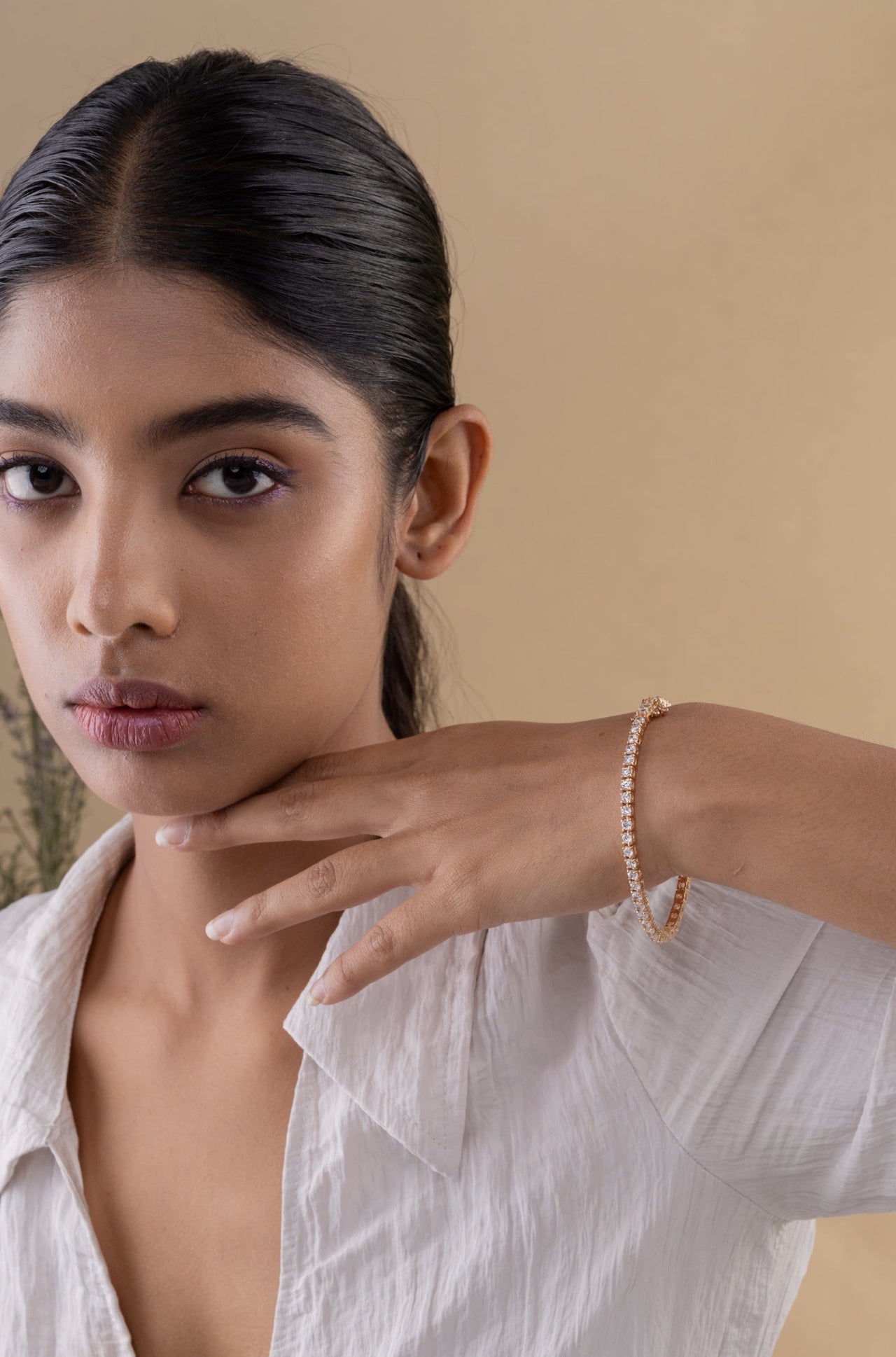 Zephira Studded Silver Bracelet – Parman